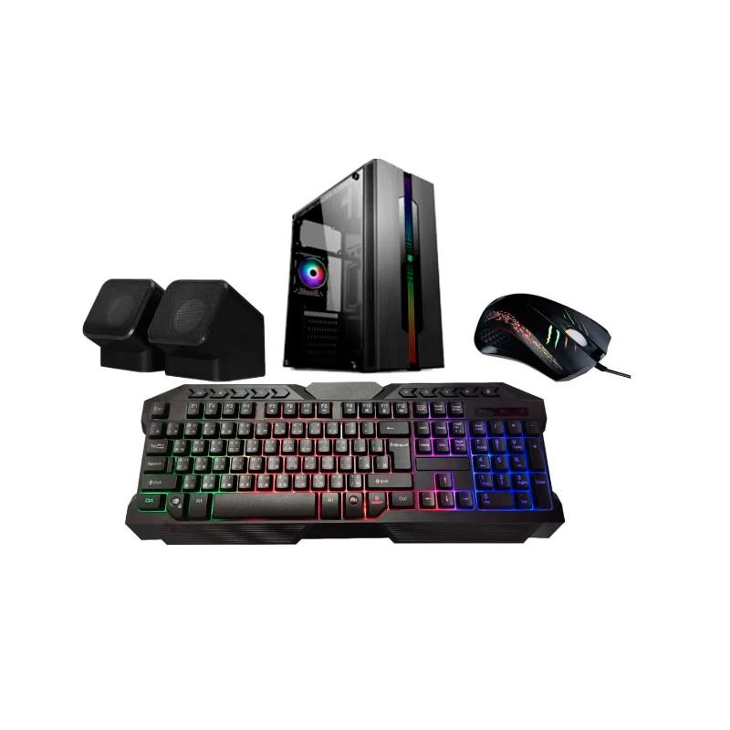 KIT GABINETE GAMER AZZA FORTALEZA C/FUENTE 350W REAL MOUSE Y TECLADO ...